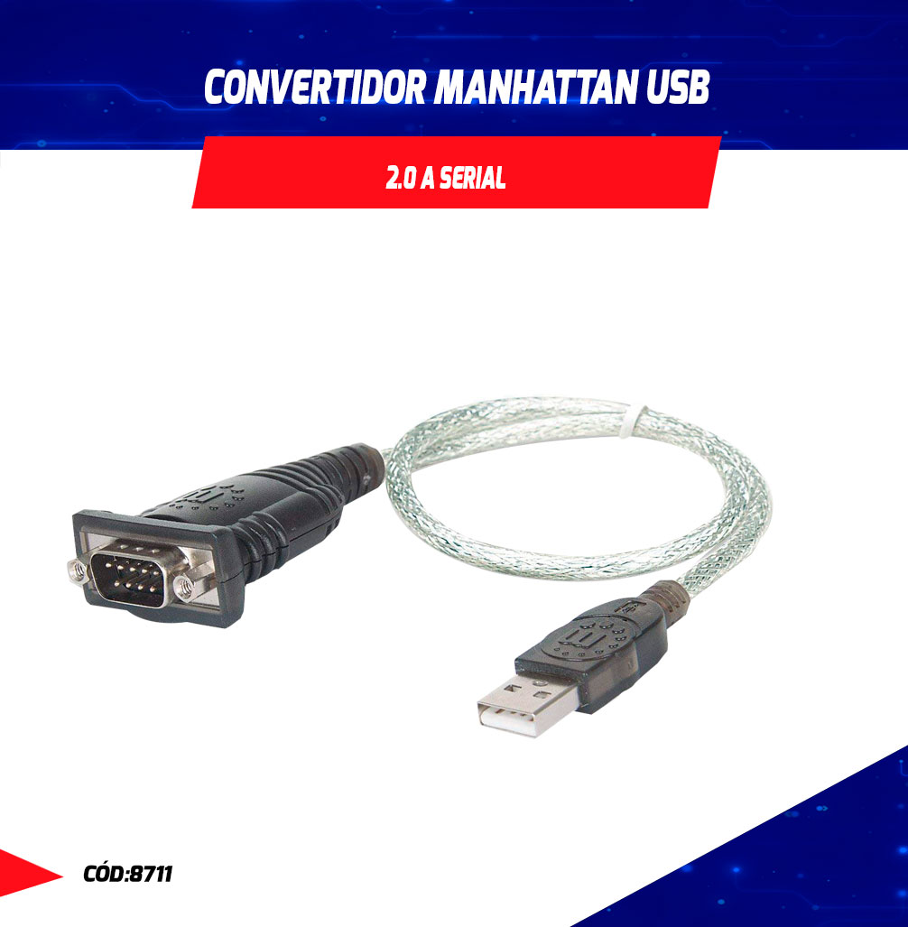 Cable Manhattan Usb 2.0 A Serial De 6 Pines - PC Soluciones Integrales