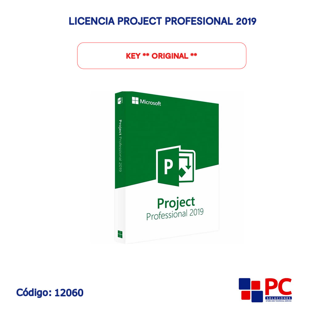 Licencia Project Professional 2019 Key ** Original ** - PC Soluciones ...