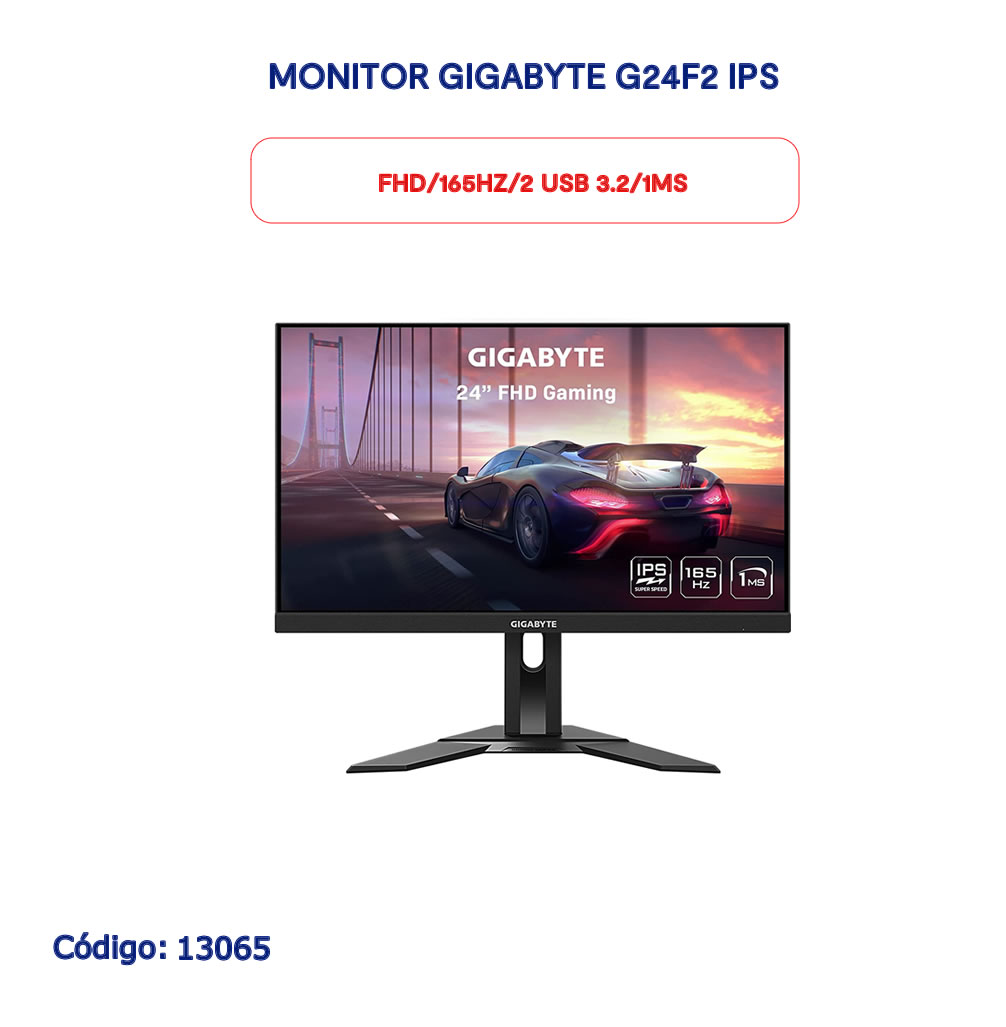 MONITOR GIGABYTE G24F2 IPS FHD/165HZ/2 USB 3.2/1MS - PC Soluciones ...